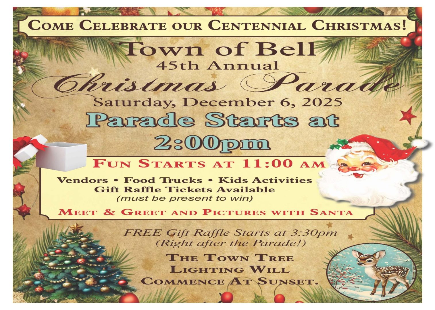 Town of Bell 45th Annual Christmas Parade – Hart Springs